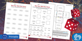 Roll a Snowman Dice Game for Winter Activities - Twinkl