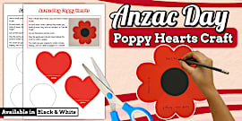 Torn Paper Poppy Craft for Anzac Day Ι EYLF Anzac Day Craft