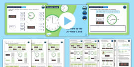 👉 White Rose Maths Compatible Y4 Analogue to Digital 12 Hour