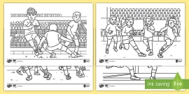 Rugby Coloring Sheets (Teacher-Made) - Twinkl