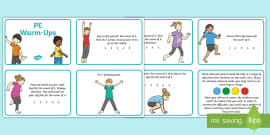 30 Warm-Up Ideas for PE Cards - pe, warm up, activities, ideas, 30
