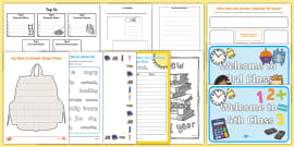 Back to School Bag Cut and Paste Worksheet (teacher made)