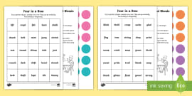Four in a Row Phonics (Set 3) Game