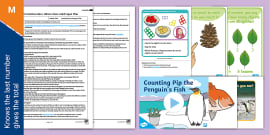 EYFS Counting Pip the Penguin's Fish PowerPoint - Twinkl