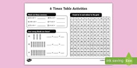 Loop Cards 6 Times Table Activity - Loop Cards 6 Times Table