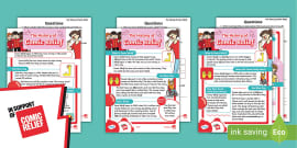 Comic Relief (Red Nose Day) Differentiated Reading Comprehension Activity