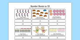 Number Facts Within 10 Part Whole Worksheets (teacher made)