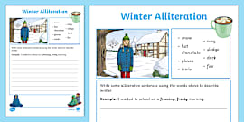 Winter Alliteration Worksheet