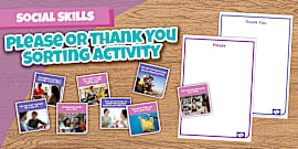 Using Please and Thank You Manners Clip Cards