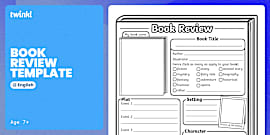 Children's Book Review Template | Primary Resources | Twinkl