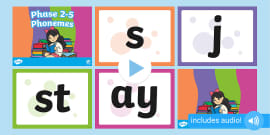 Phase 2 Set 3 Letters and Sounds with Audio - Twinkl Phonics