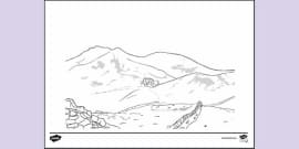 FREE! - Mountain Ridge Colouring Sheet (teacher made)