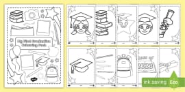 Graduation Day Coloring Sheets (teacher made) - Twinkl