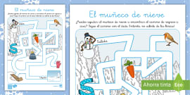 Ficha de actividad: Diseña tu muñeco de nieve - Twinkl