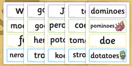 Phase 5 'i_e' Split Digraph Flashcards Real and Nonsense Words, silent e