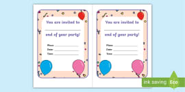 End of the Year Party Letter to Parents | Twinkl USA