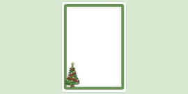 FREE! - Christmas Tree Border - Page Border - Resources