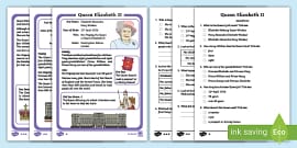 KS1 Queen Elizabeth I Differentiated Reading Comprehension Activity