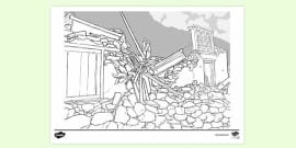 FREE! - Eruption Colouring Sheet | Colouring Sheets - Twinkl