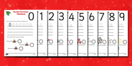 Christmas Number Formation Workbook (0-9) (teacher made)