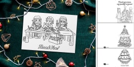 Christmas-Themed Thank You Card (Teacher-Made) - Twinkl