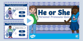 He, She, They And It: Personal Pronouns Board Game | Primary