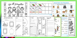 Back to School Bag Cut and Paste Worksheet (teacher made)