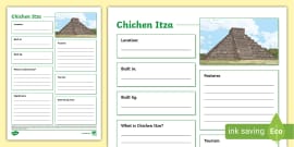 KS2 Maya Civilization Chichen Itza Fact File (teacher made)