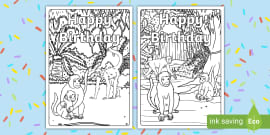 FREE! - Monkey Birthday Card (Teacher-Made) - Twinkl