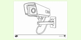 Camera Colouring Sheet | Colouring Sheets (teacher made)