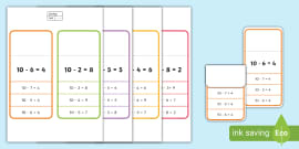Number Bonds to 10 Word Problem Activity Cards - Twinkl