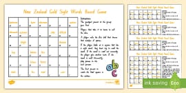 Gold Reading Sight Word Checklist (teacher made) - Twinkl
