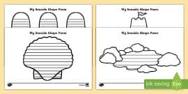 Summer Poems Shape Poetry Templates | Primary Resources
