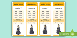Level 6 Week 30 Spelling Bookmarks (teacher made) - Twinkl