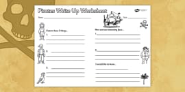 Write About Your Day as a Pirate Worksheet / Worksheet