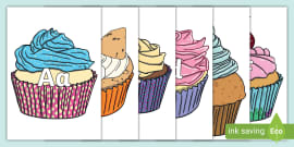 A-Z Alphabet on Cupcakes (teacher made) - Twinkl