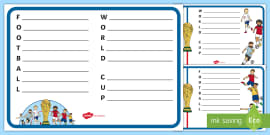Football World Cup Acrostic Poem Pack English/Afrikaans