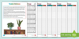 Class Library Record Checklist (teacher made) - Twinkl