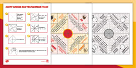 Chinese New Year Dragon Fortune Teller Craft (teacher made)