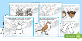 Winter Playdough Mats French