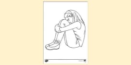 FREE! - Sad Girl Crying Colouring | Colouring Sheet