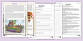 Carnival in Spain Read and Colour