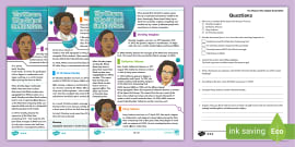 UKS2 Tim Peake Differentiated Reading Comprehension Activity