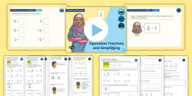 👉 Simplifying Fractions Reasoning and Problem-Solving Activity Pack