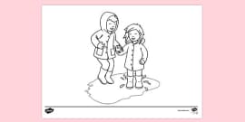 Splashing in a Puddle Colouring Sheet | Colouring Sheets