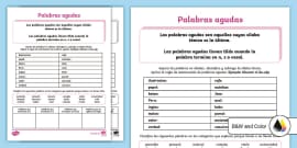 Actividad: Repaso de reglas de acentuación - Twinkl