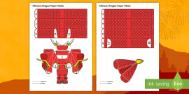 Chinese New Year Handprint Paper Dragon Paper Craft - Twinkl
