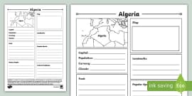 Morocco Fact File Template (Teacher-Made) - Twinkl