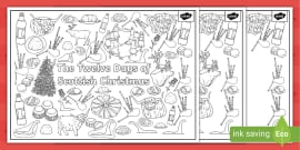 Christmas Gonk Colouring Pages (teacher made) - Twinkl