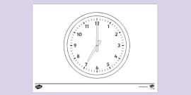 FREE! - Clock Two Thirty Colouring | Colouring Sheets